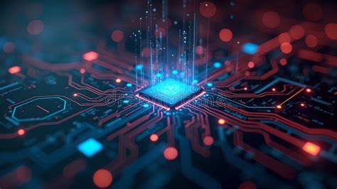 Microchip Interconnectivity Quantum Computing Stock Illustration Illustration Of Intelligence