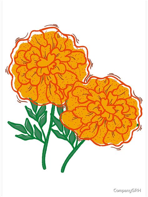 Cempasuchil Flower Of Death Art Board Print By Companygrh Redbubble