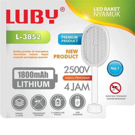 Jual Luby Raket Nyamuk 2in1 Model Baru Shopee Indonesia