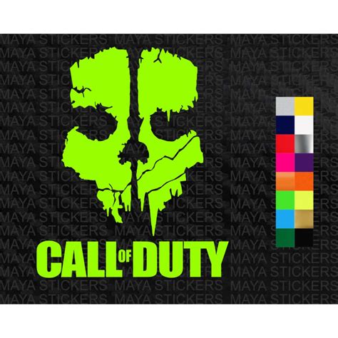 Call Of Duty Ghost Mask And Logo Stickers In Custom Colors And Sizes