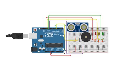 Circuit Design Circuito Sensor Ultrasonido Tinkercad