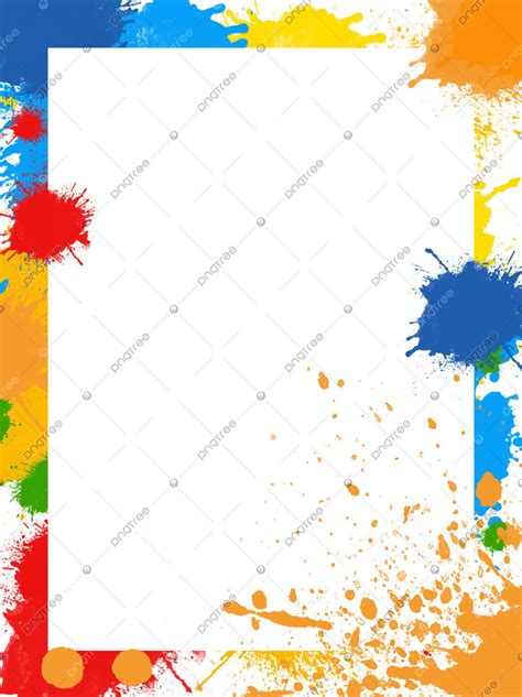 Colorful Watercolor Splash Ink Border Background Wallpaper Image For