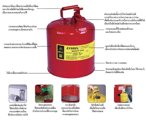 ถังเก็บสารเคมี ของเหลวที่กัดกร่อน ขนาด 2 5 Gel Safety Can Blue