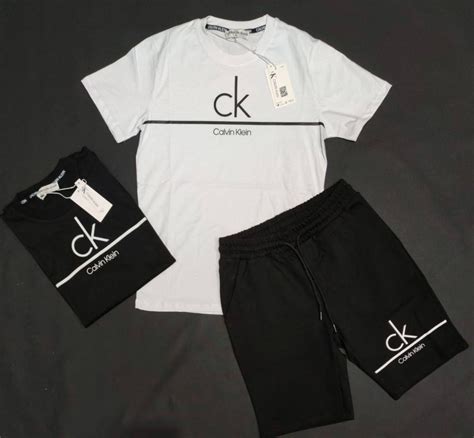Купить Костюм CALVIN KLEIN Black White Футболка + шорты келвин кляйн ...