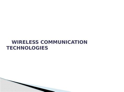 Recent Technologies Of Wireless Communication Desklib