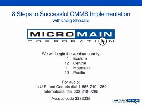 cmms webinar cmms implementation best practices ppt