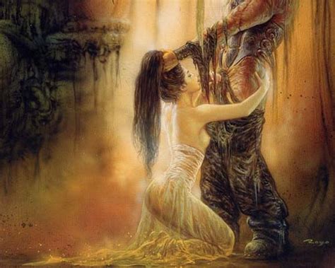 Rule 34 Black Hair Fellatio Hair Hair Grab Hair Pull Kneeling Long Hair Luis Royo Oral Slave