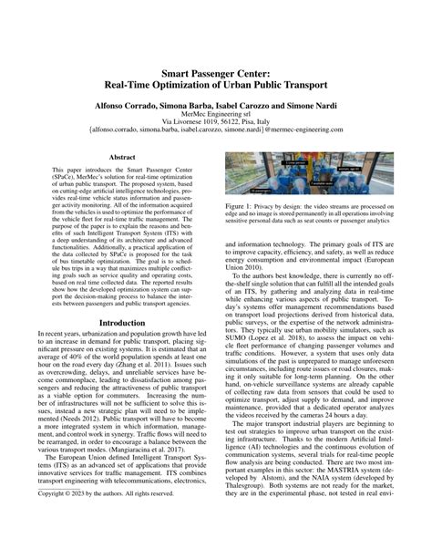 Pdf Smart Passenger Center Real Time Optimization Of Urban Public Transport