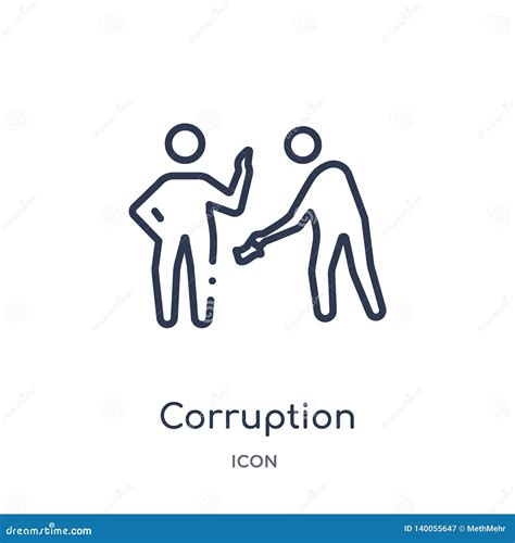 Linear Corruption Icon From Ethics Outline Collection Thin Line Corruption Vector Isolated On