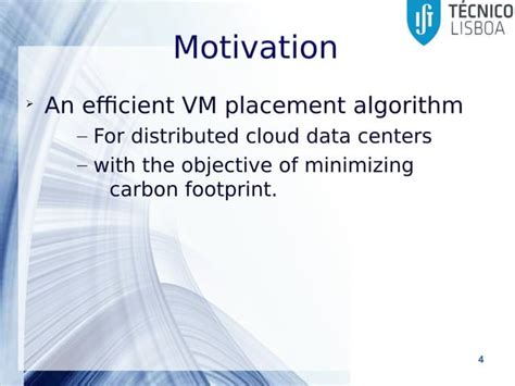 Energy And Carbon Efficient Placement Of Virtual Machines In Distributed Cloud Data Centers Ppt