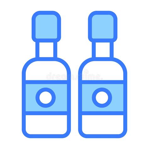 Bear Bottle Vector Outline Icon Modern Colored Outline Symbols