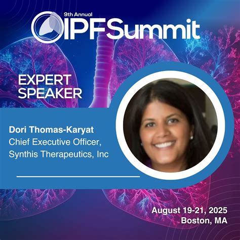Synthesis Tx Presents Syn303 A New Ipf Therapy At Ipf Summit Dori Thomas Karyat Posted On The