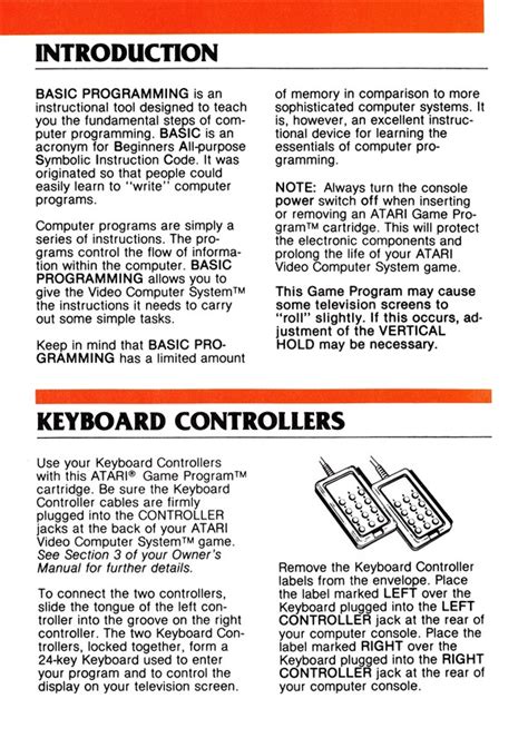 Atari 2600 Vcs Basic Programming Scans Dump Download Screenshots