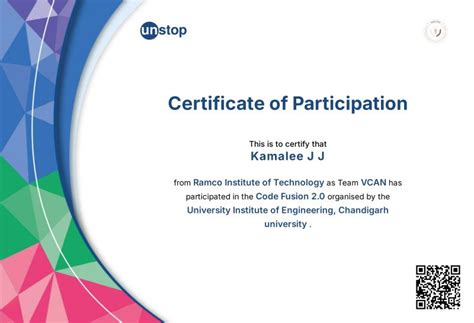 kamalee jothimani on linkedin learning unstop vcan