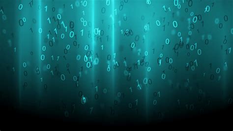Glowing Turquoise Binary Code Numbers Stock Motion Graphics Sbv