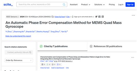 An Automatic Phase Error Compensation Method For Mems Quad Mass Gyroscope