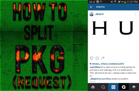 how to split pkg files request youtube