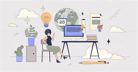 Online Degree And University Graduation Tiny Person Neubrutalism Concept Vectormine