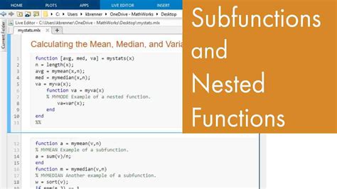 managing code in matlab sub functions stuart s matlab videos matlab and simulink