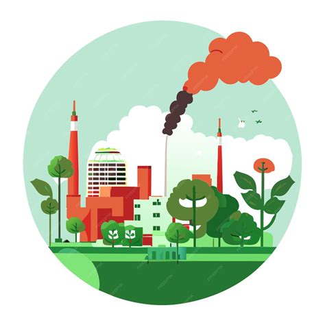Premium Vector Co2 Emission Vector Illustration