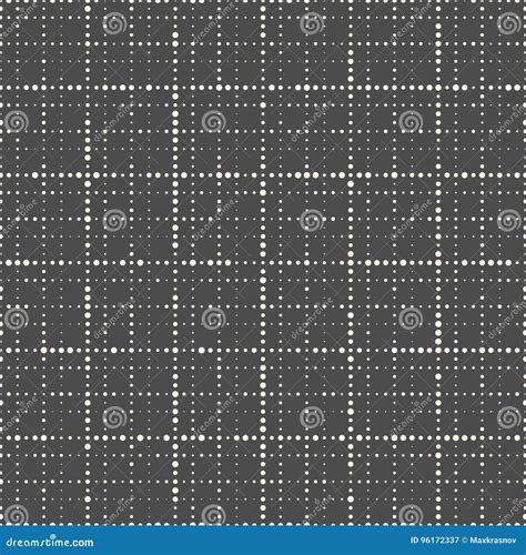 Seamless Grid Pattern Vector Monochrome Dots Background Stock Vector Illustration Of Fabric
