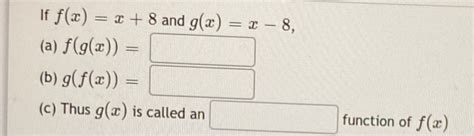 Solved Assume That The Function F Is A One To One Function