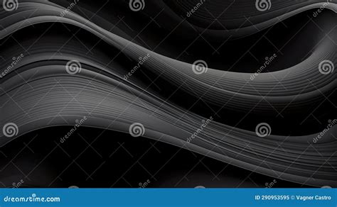 Wallpaper Background Illustration In Abstract Organic Black Lines In Mesmerizing Look Stock