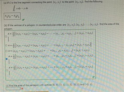 solved a if c is the line segment connecting the point