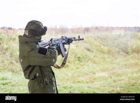 Man Shooting At A Target Unformal Shooting Range Stock Photo Alamy