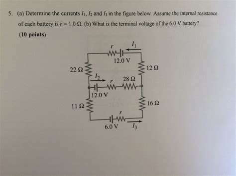 Solved A Determine The Currents I1 I2 And I3 In The Chegg Com