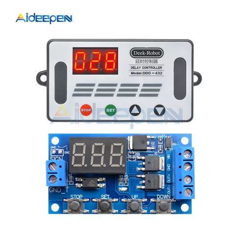 DC V V Dual MOS Time Delay Relay High Level Trigger LED Digital Display Cycle Time Timer