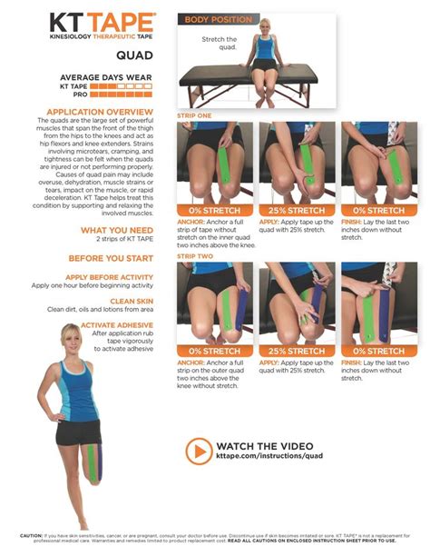 Quad Kt Tape Kinesiology Taping Kinesiology Kt Tape