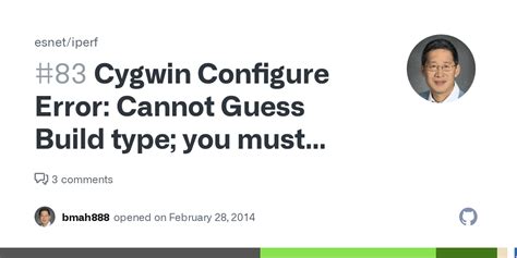 Cygwin Configure Error Cannot Guess Build Type You Must Specify One
