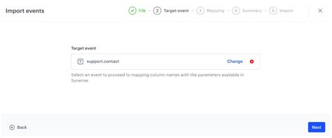 import custom events from csv files synerise hub