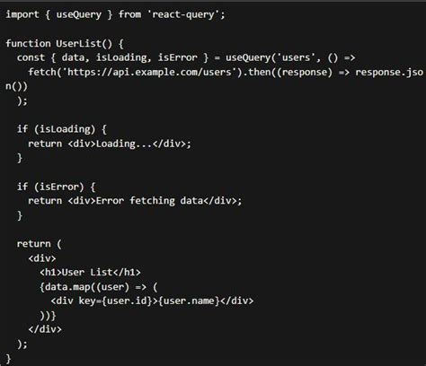Omar Farid On Linkedin 🎯 Reactjs Top Tip 17 React Query Is A Library That Simplifies Data
