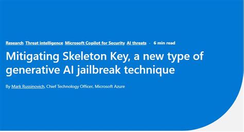 New Ai Jailbreaking Method Discovered Michael A Alicea C⏐ciso Chts Tr