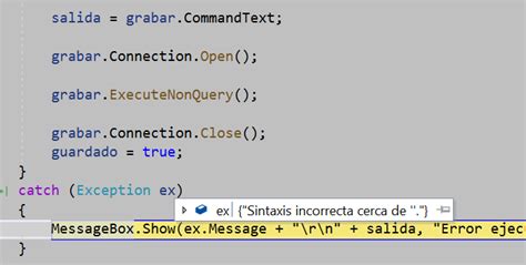 C Excepción No Controlada Del Tipo Systemdatasqlclient