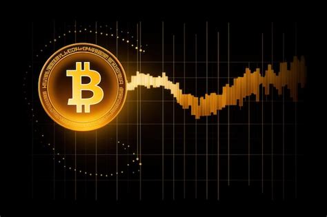 premium ai image bitcoin cryptocurrency symbol on black background