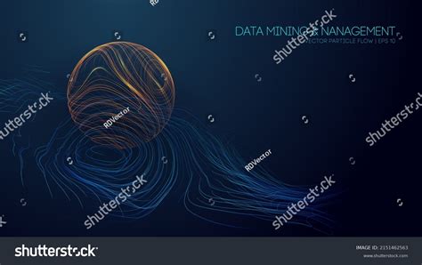 Big Data Analytics Abstract Vector Background Stock Vector Royalty