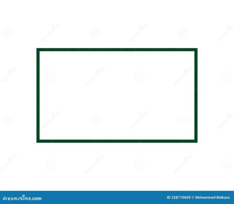 Rectangle Shape Outline Stroke Green Symbol Vector Stock Illustration Illustration Of Lines