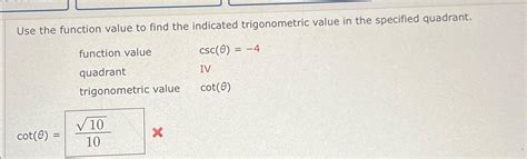 solved use the function value to find the indicated