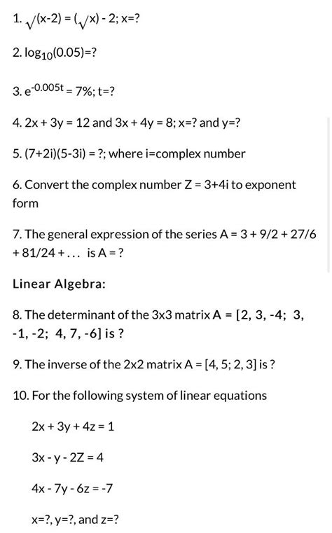 Solved 1 X−2 X −2 X 2 Log10 0 05 3