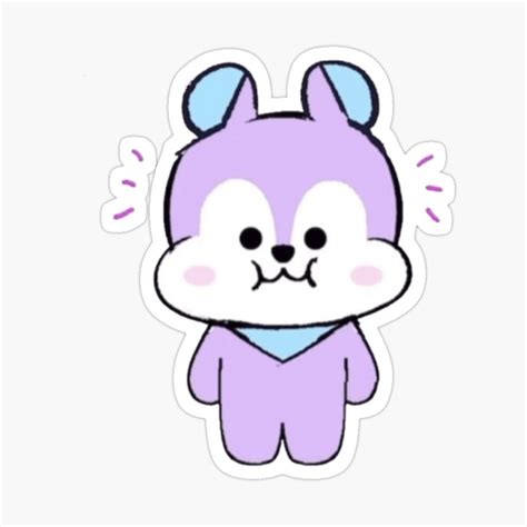 Bt21 Cute Puffed Cheeks Real New Unmasked Mang The Squirrel By Bts