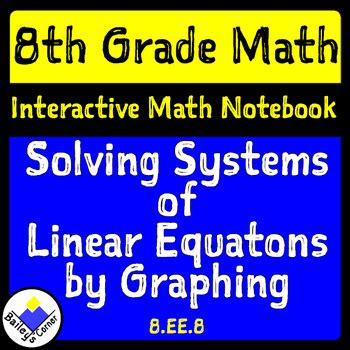 Solving Systems Of Linear Equations By Graphing Foldable By Bailey S Corner