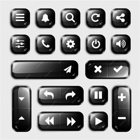 Premium Vector Ux Andui Elements 3d Buttons Collection