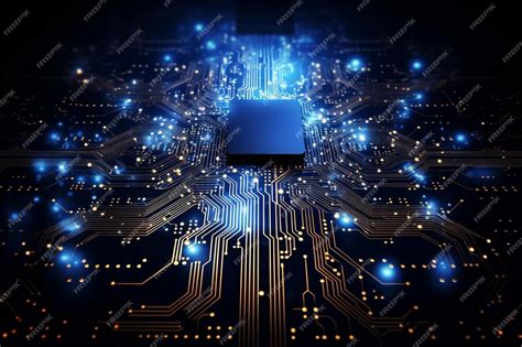 Premium Photo Circuit Technology Background With Hitch Digital Data