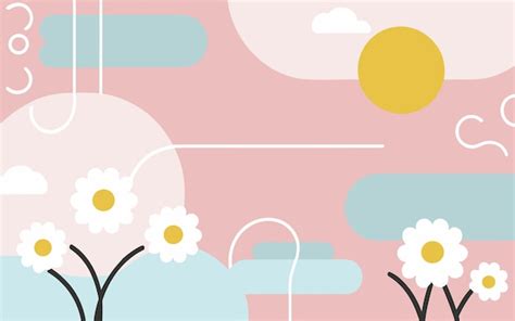 추상적인 배경 포스터 꽃 프리미엄 벡터