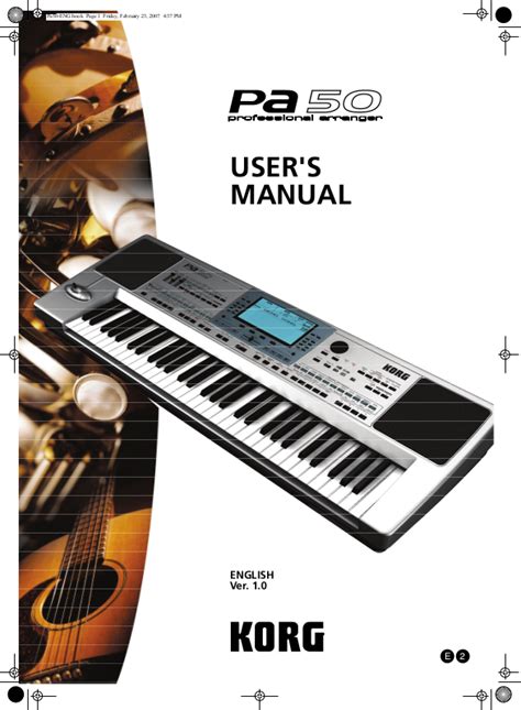 Korg Pa 50 User Manual