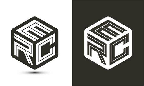 Erc Letter Logo Design With Illustrator Cube Logo Vector Logo Modern Alphabet Font Overlap