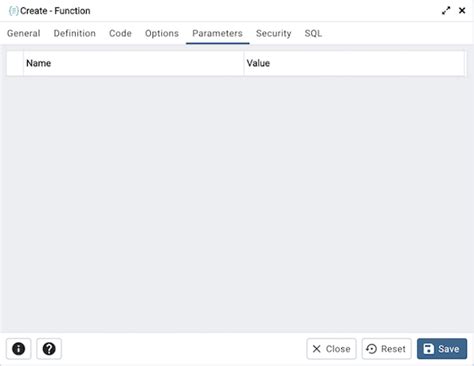 function dialog — pgadmin 4 9 8 documentation